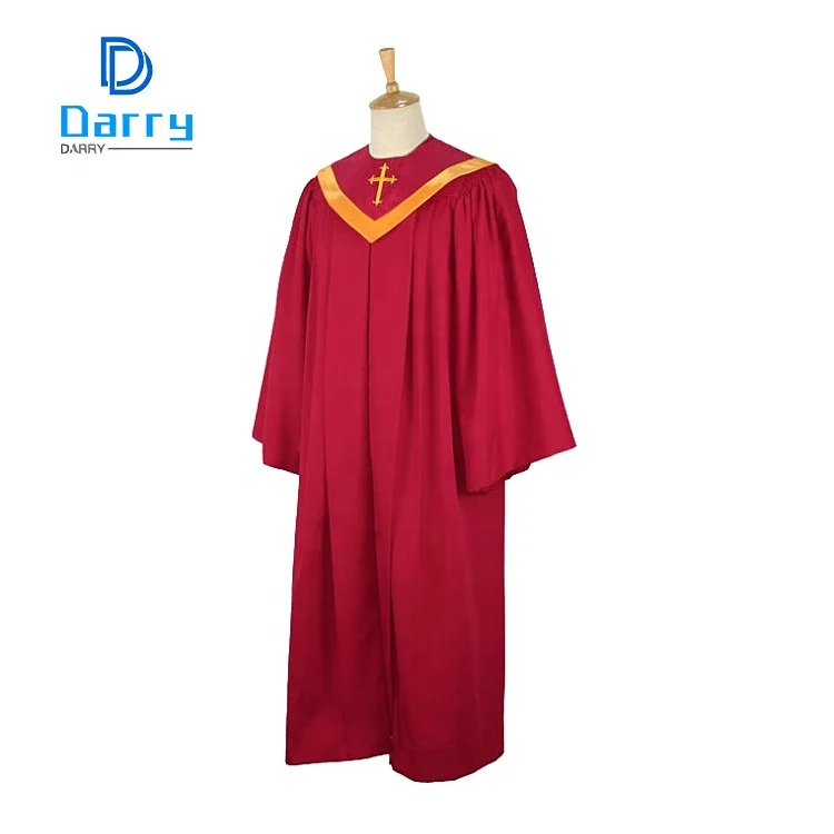 Great Quality With Choir V Stole Matte Maroon Church Choir Robes - Buy ...