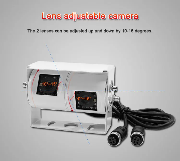 IP68 Waterproof Backup Camera - Dual Lens for School Buses