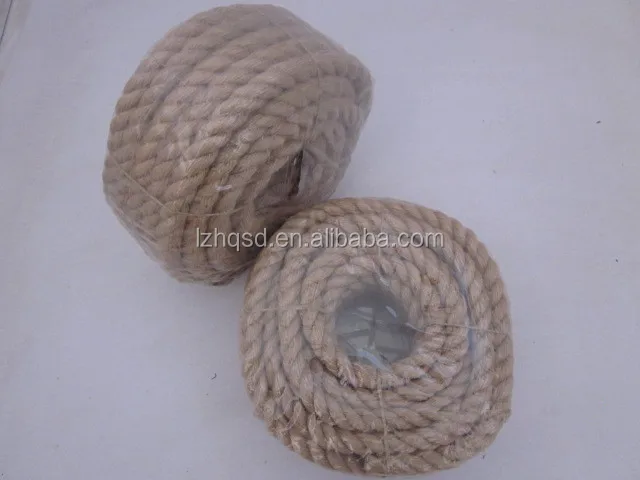 3/4 Inch 2cm Natural Flat Braided Jute Rope 100m Bundle For Packaging ...