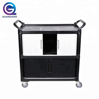 Mobile Food Service Cart Restaurant Plastic Utility Dining Cart - Buy ...