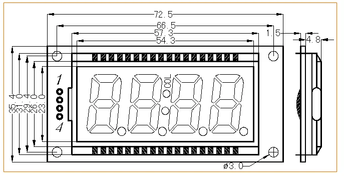 4 Digit Monochrome Display Lcd Sms0408 - Buy Monochrome Display Lcd,4 ...