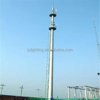 Galvanized Electric Pylon Utility Steel Transmission Poles 50m - Buy ...