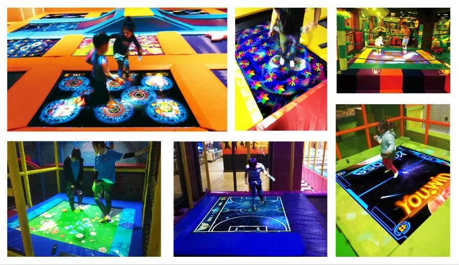 Children Indoor Playground Equipments Indoor Interactive Trampoline ...
