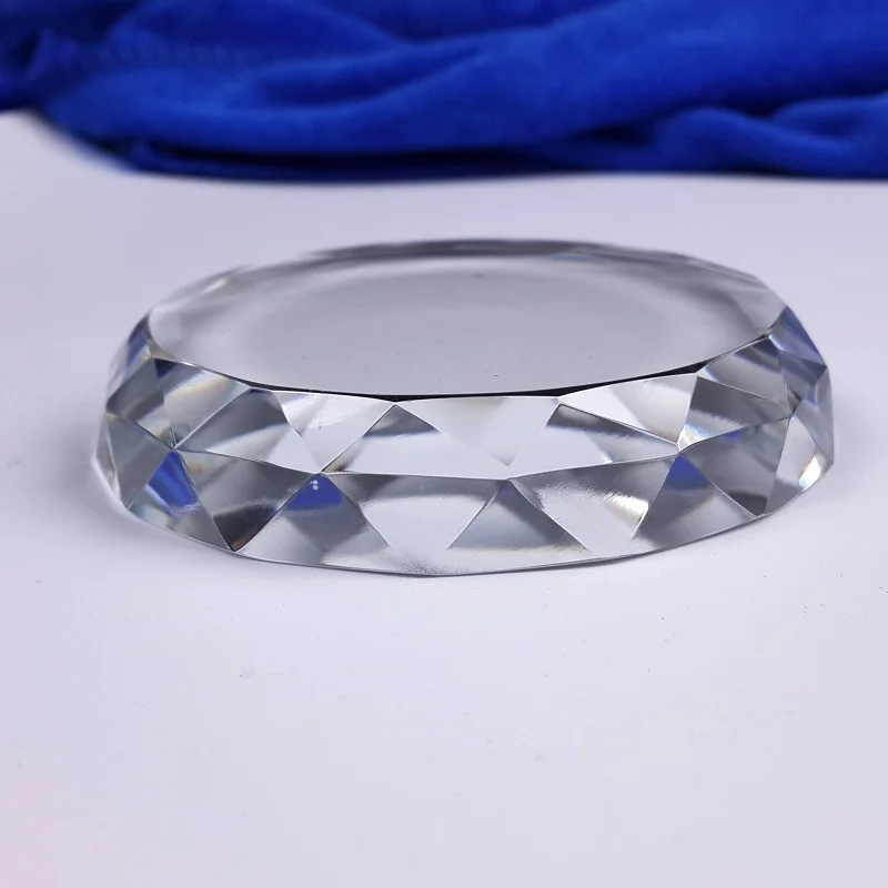 Top Quality Glass Paperweight Round Faceted Blank Crystal Paperweight ...
