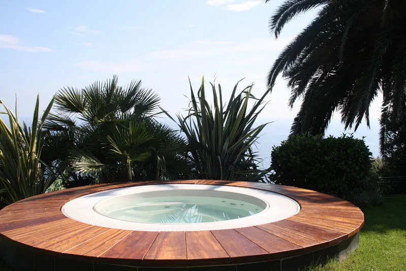 6 Person Outdoor Whirlpool Massage Round Spa Tub by Sunrans