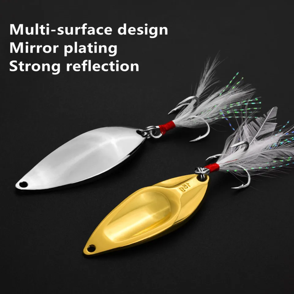 Freshwater Trolling Long Casting Metal Spoon Lures For Fresh Water Bass ...