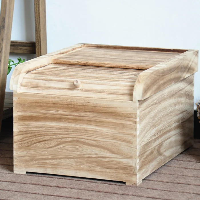 Moistureproof Paulownia Wood Rice Storage Box With Burn Finish - Buy ...