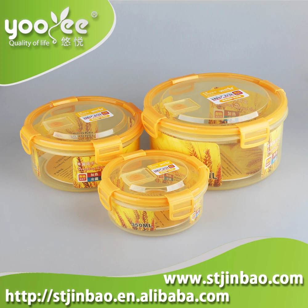 Made In China Plastic Round Food Storage Freezer Container With Lock ...