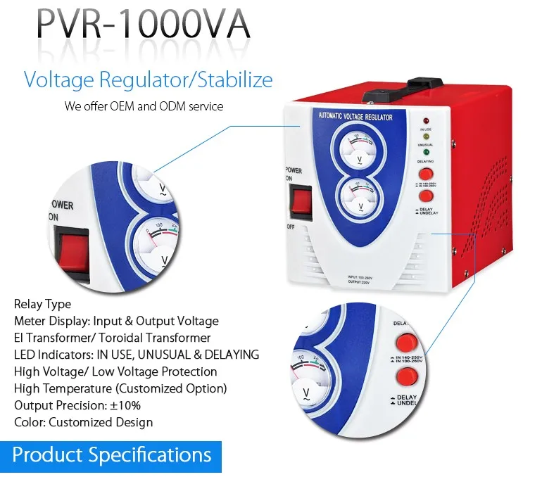 1kva 80% Power Digital Display Voltage Regulator For Home - Buy Voltage ...