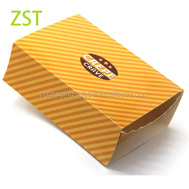 Logo Printed Waffle Paper Cone,Waffle Tray Box,Waffle Packaging Box ...