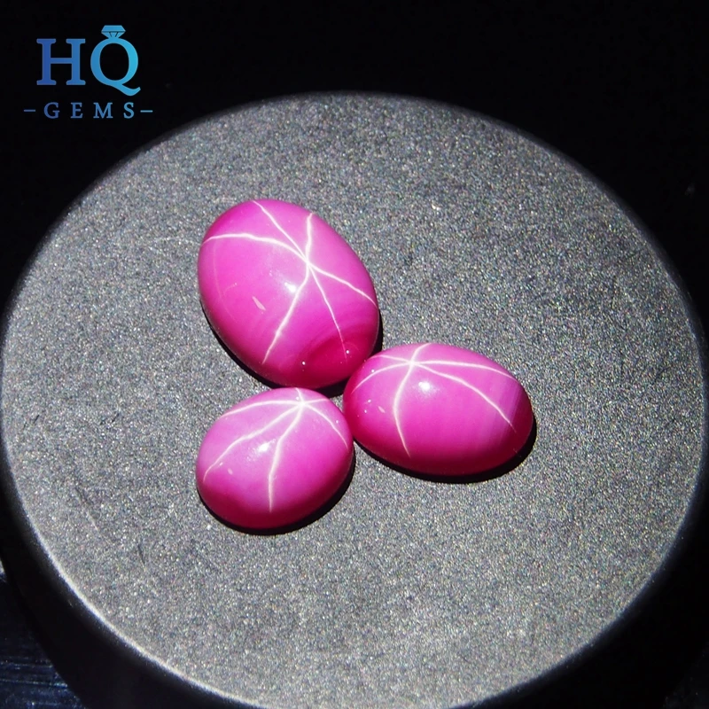 Synthetic Stone Star Ruby Gem Oval Cabochon Rough Ruby Corundum - Buy ...