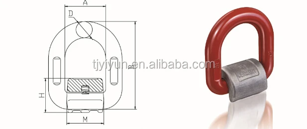 Lifting Lashing Point - D Ring with Spring - Jinli D Ring