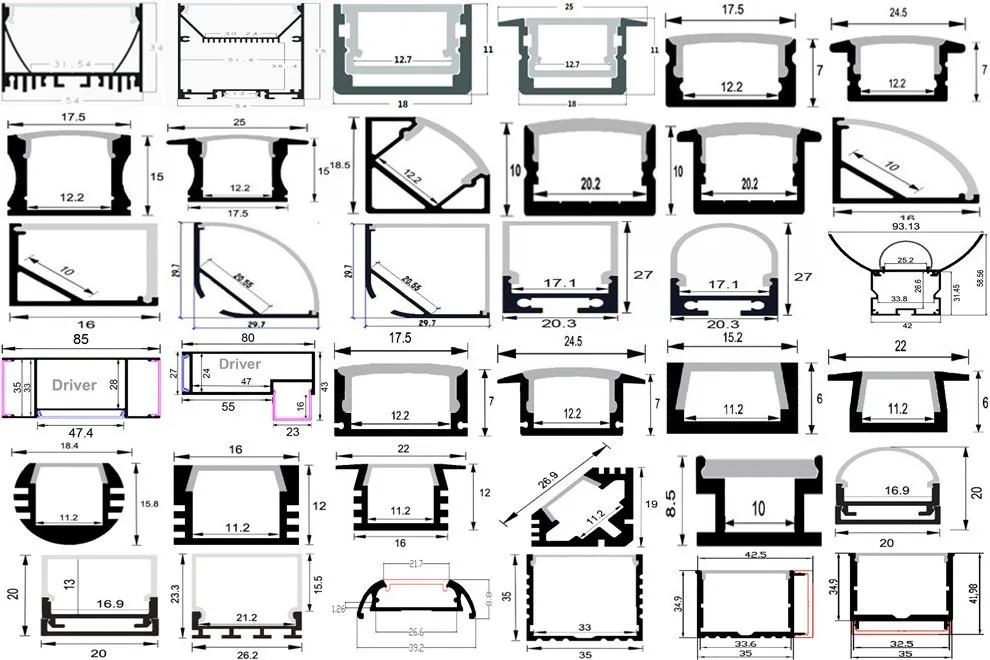Super Slim 8mm Led Aluminum Profile U Led Profiles - Buy Led Aluminum ...