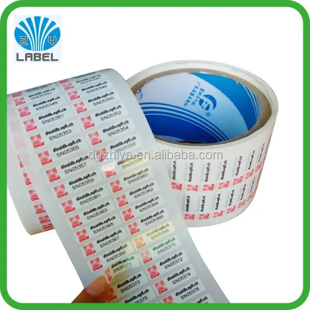 Cheap Price Serial Number Roll Sticker Custom Vinyl Serial Number ...