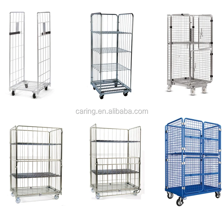 Industrial 4 Sided Roll Cage Trolley - Buy 4 Sided Roll Cage Trolley ...