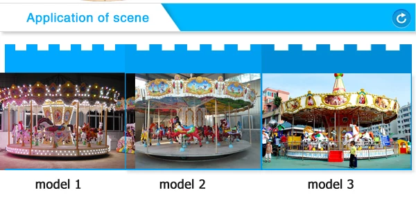 Mini Merry Go Round Rotating Seahorse Rides Amusement Rides With ...