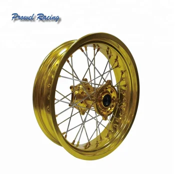 17 Inch Aluminium Alloy Motorcycle Spoke Wheels Sets For Supermoto ...