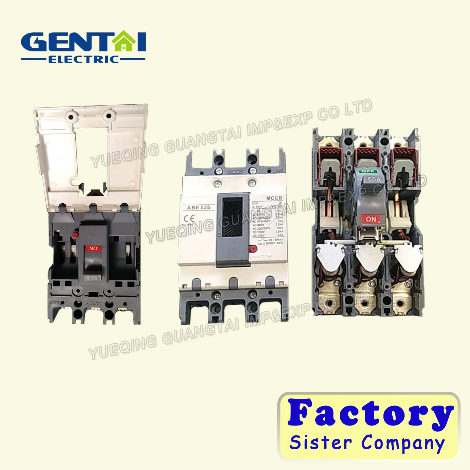 High Quality 3p Mccb Abe53b 15a 20a 30a 40a 50a Mccb Molded Case ...