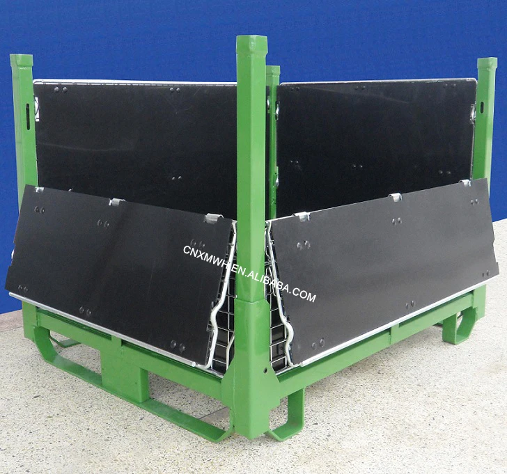 Folding Stackable Heavy Duty Metal Container With Pp Sheet,Metal Steel ...