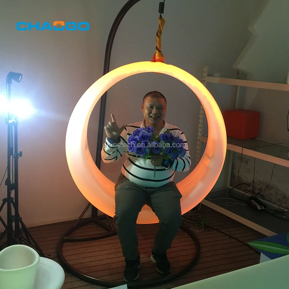 Led Patio Furniture Led Swing Waterproof White Plastic Illuminated ...