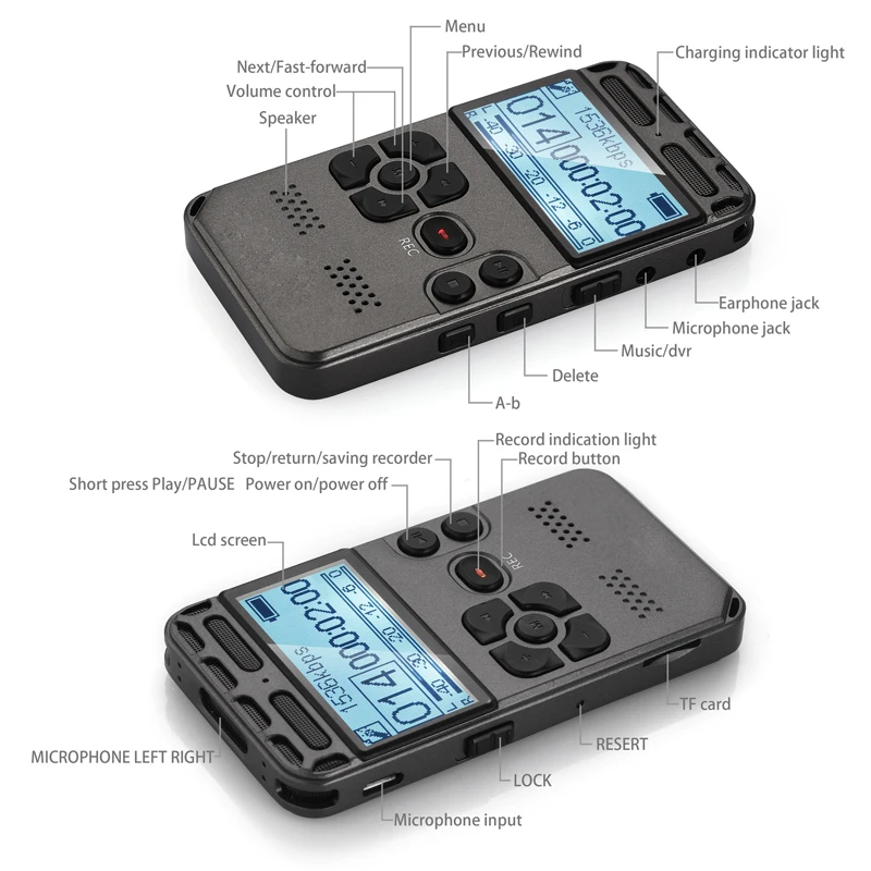 High Quality Tf Card Professional Voice Activated Recording Device ...