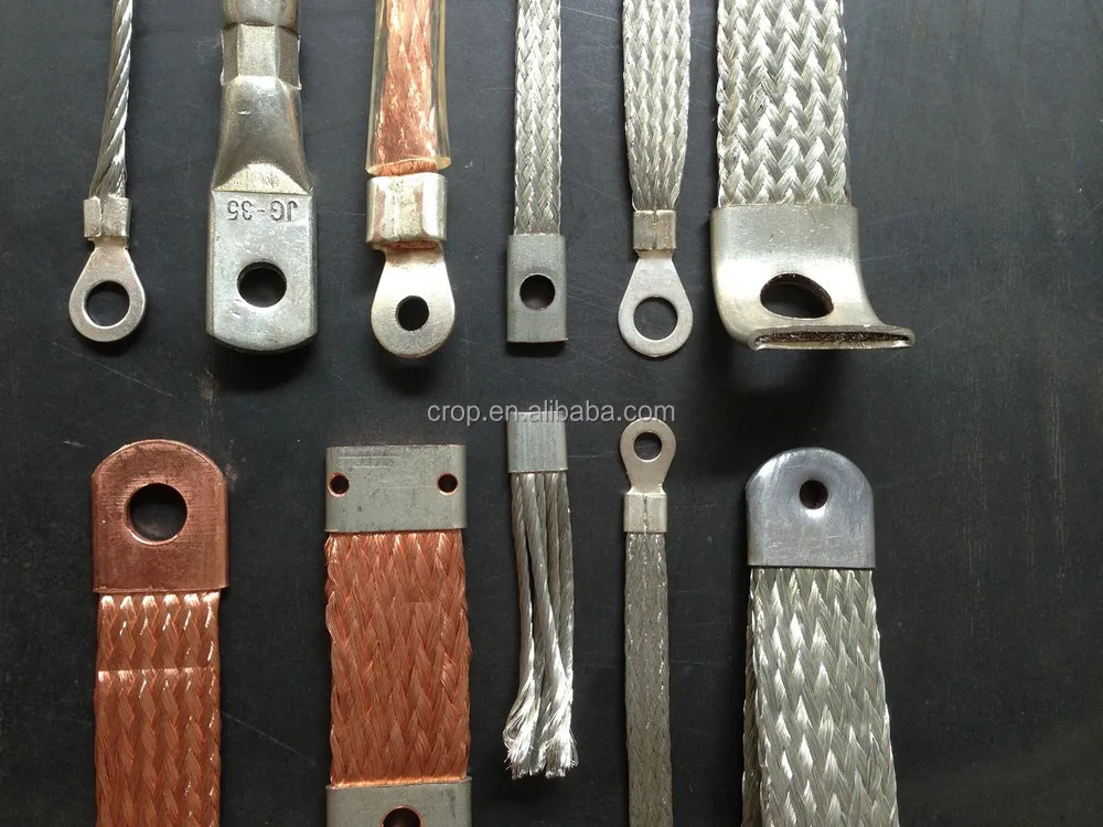 Copperbraidedflexible Connector,Earth Grounding Straps - Buy Copper ...