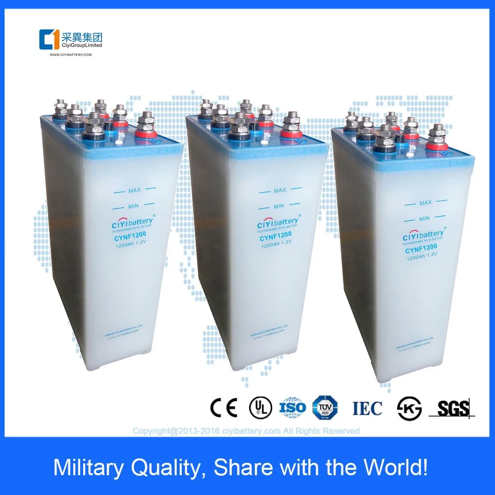 Super Quality Nife Battery 24v 48v 1200ah Nickel Iron Batteries For ...