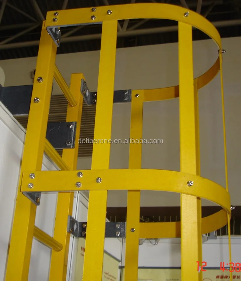 Frp Grp Fiberglass Cage Ladder - Anti-Corrosion & Insulation