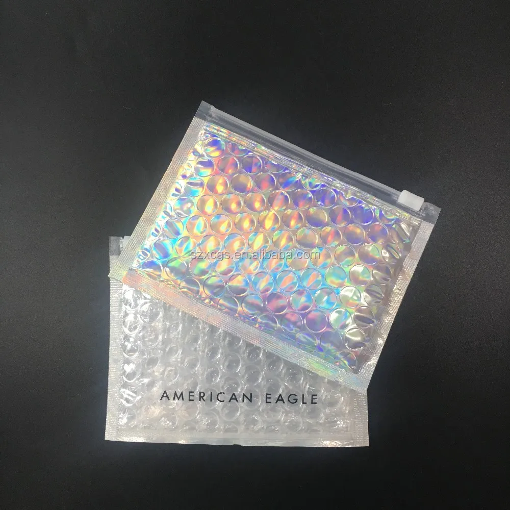Ldpe Lldpe Air Bubble Cushioned Ziplock Bags For Cosmetic Packaging ...