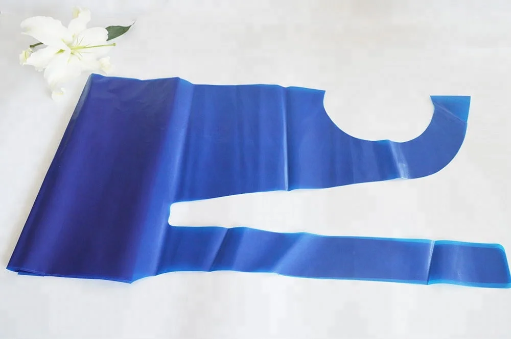 Jetable En Plastique Bleu Tablier Pour L'hôpital/tablier De Ldpe/ldpe ...