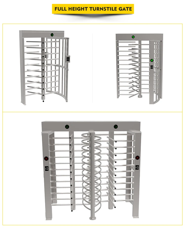 Rfid Access Control System Full Height Turnstiles Revolving Gates - Buy ...