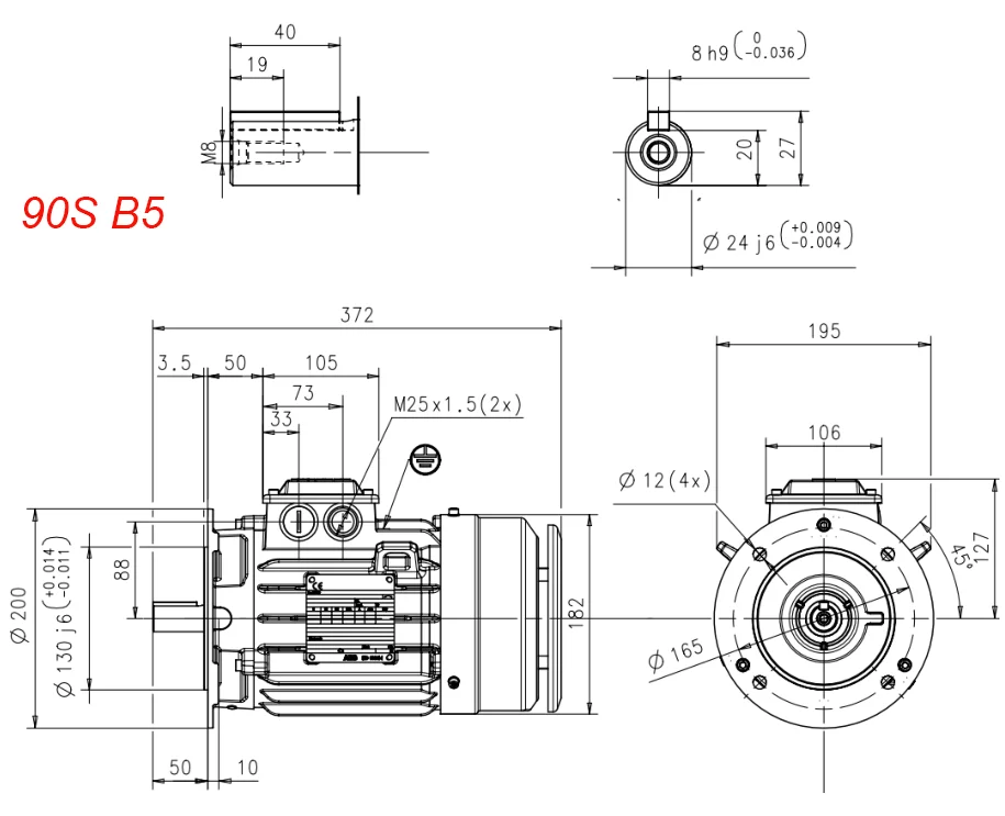 ABB M2BAX 1.5kw Motor - High Efficiency for Industrial Use