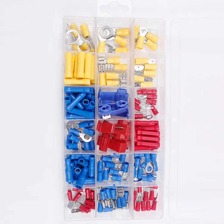 160pcs 모듬 절연 전기 전기 와이어 터미널 압착 커넥터 스페이드 세트 Buy 단자와이어 단자 크림프 커넥터터미널