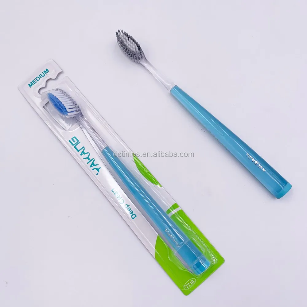High Quality Spiral Bristles Transparent Adult Toothbrush