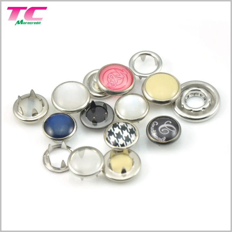 Custom Four Parts Press Metal Snap Button Wholesale Printed Fashion ...