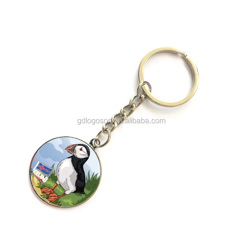 Iceland Souvenirs Puffin Metal Keyring - Eco-Friendly Decorative ...