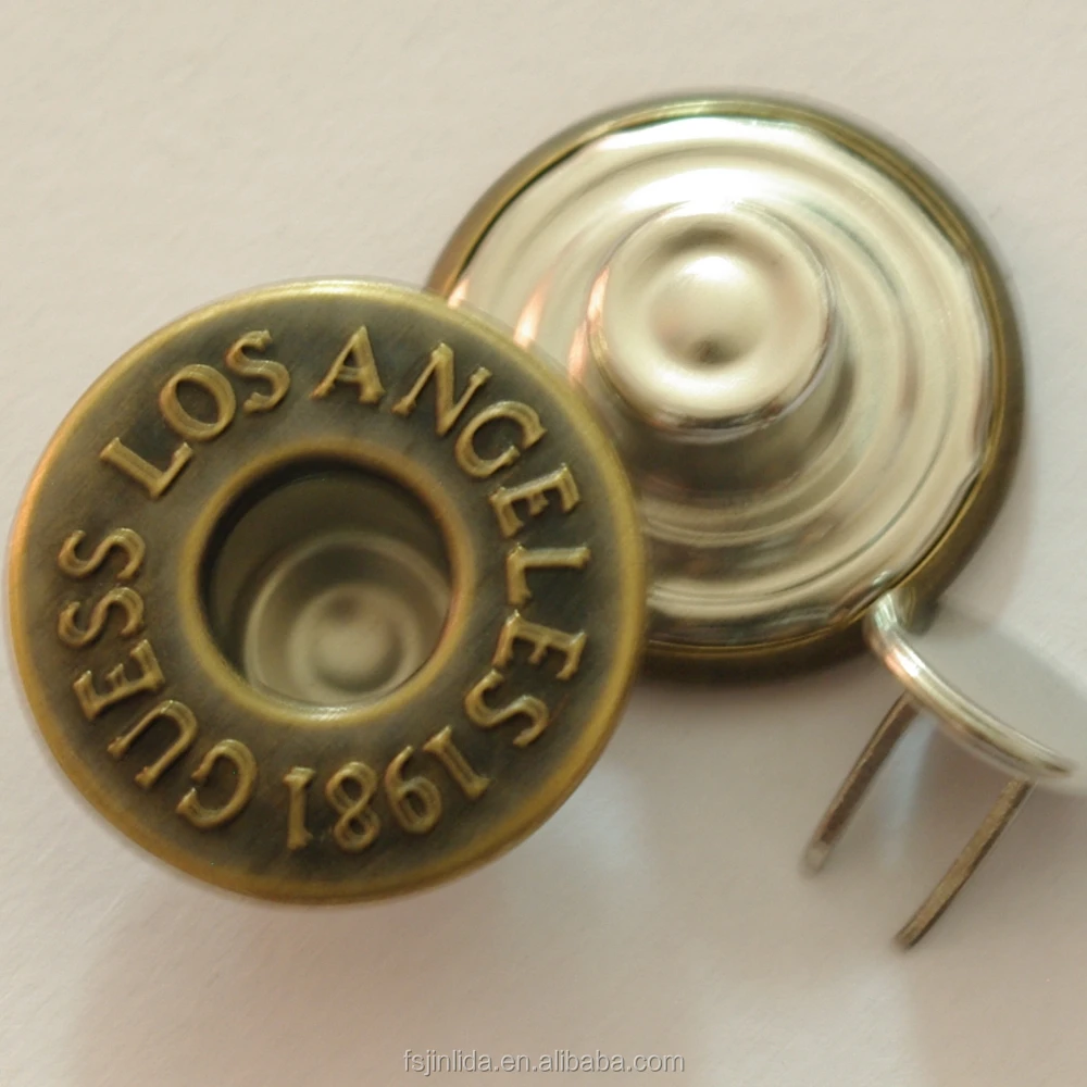 Botón De Metal Para Pantalones Vaqueros,2 Puntas,20mm,Antilatón - Buy ...