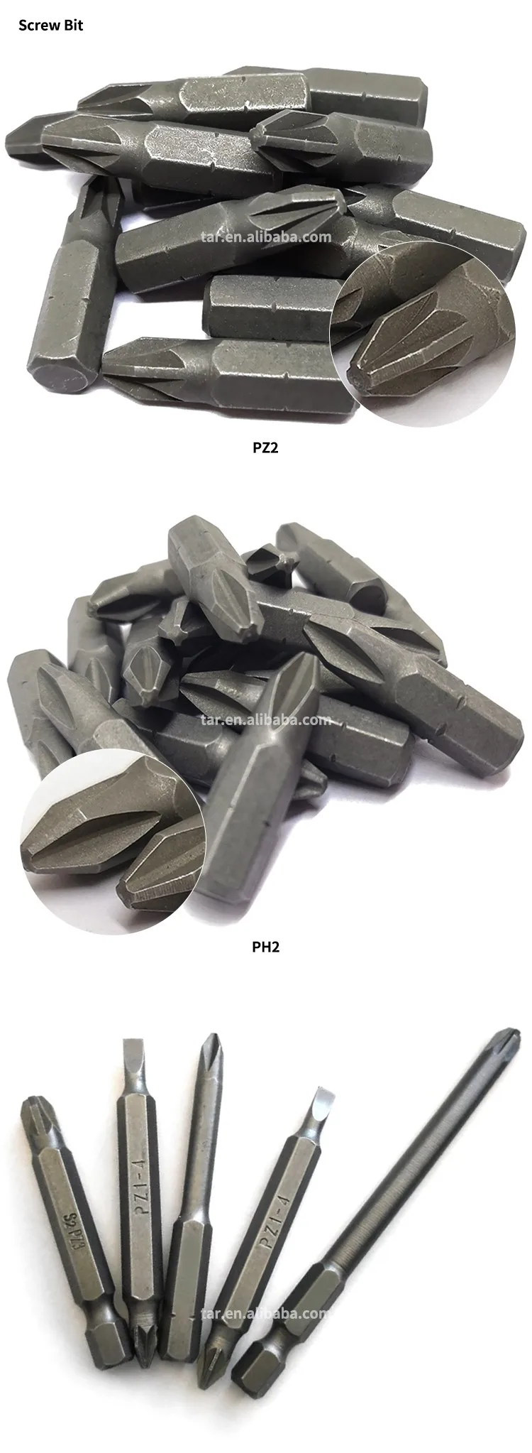 Bit S2 Ph2 Pz2 Screw Driver Screwdriver Bits - Durable & Versatile