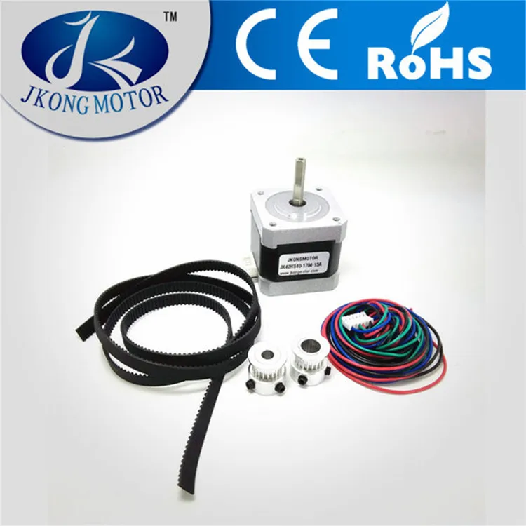 42hs40-1704-13a / 17mm Stepper Motor With Pulley And Belt For 3d ...