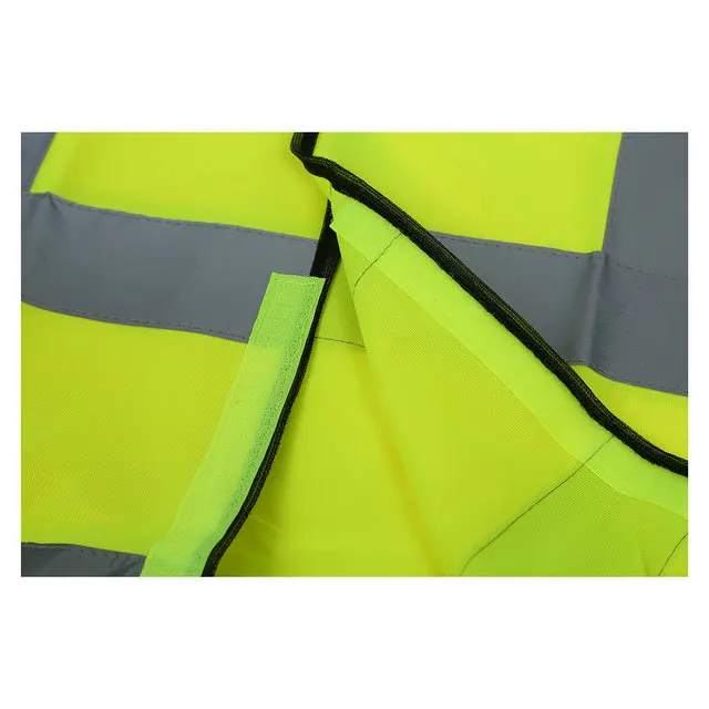 Wholesale Fluorescent Yellow Security Hi Vis Viz Vest With Reflective ...