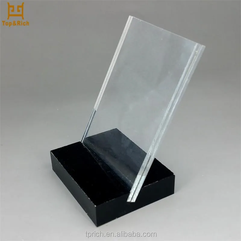 Factory Wholesale Acrylic Sign Holder 8.5x11 Wood Base Acrylic Sign ...