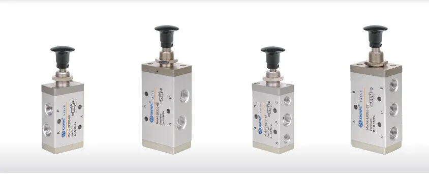 2 Way Push Button Valve 1/4" Npt Manual Pneumatic Valve - Buy Pneumatic ...