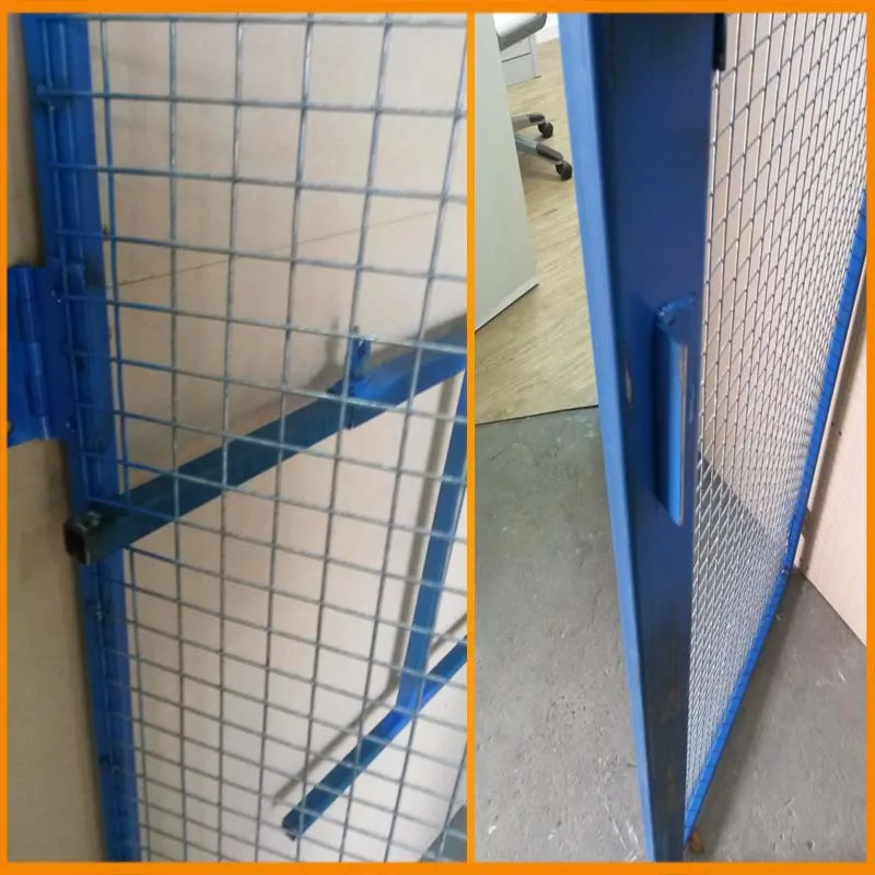 Welded Wire Mesh Elevator Shaft Safety Gate | Galvanized Steel Edge ...