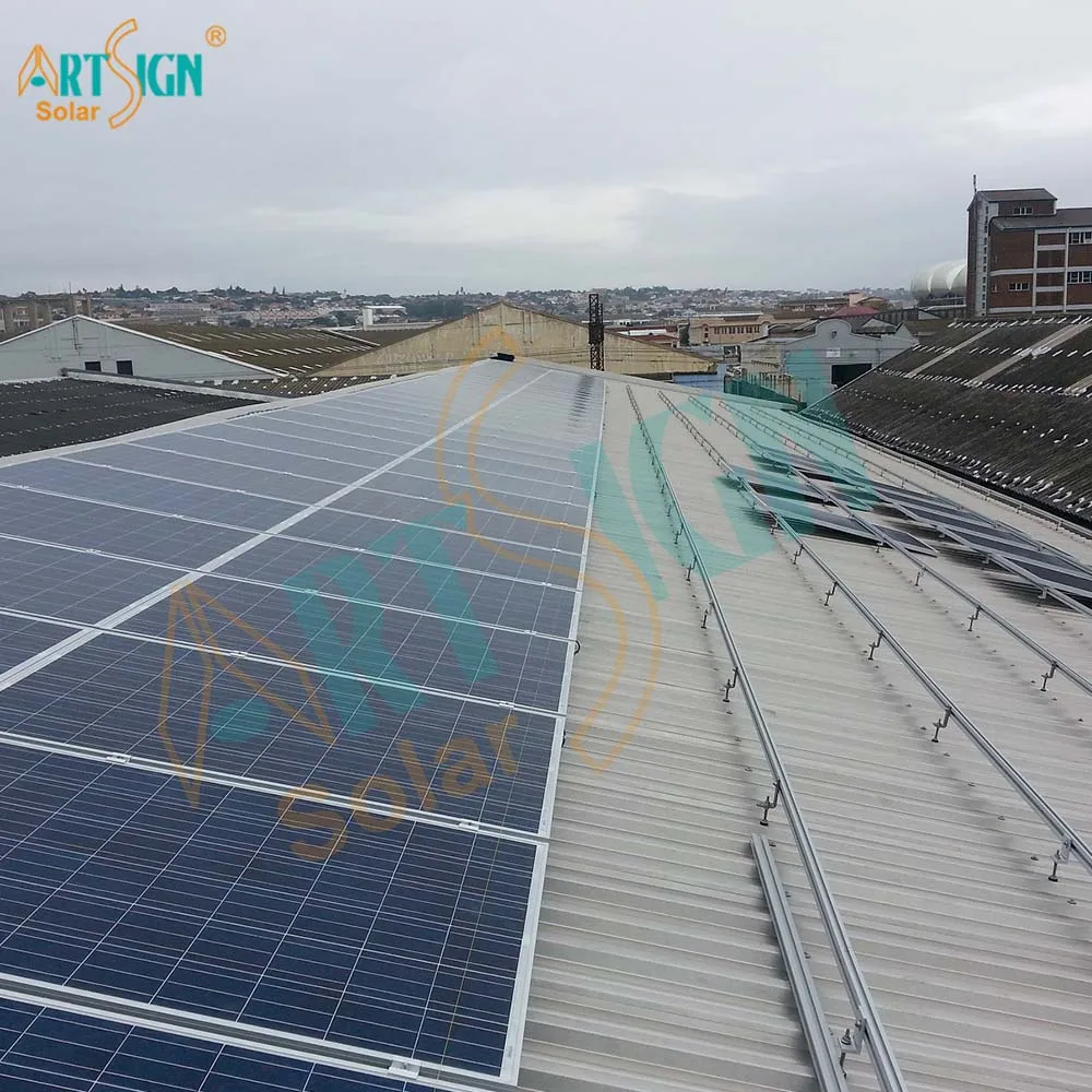 Trapezoidal Sheet Roof Solar Mounting System With Mini Rail - Buy ...