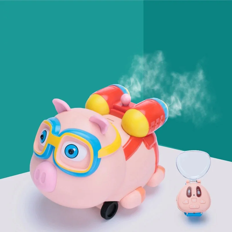 Dwi Lights Sound Smart Pig 2.4g Spray Watch Toys Remote Control With ...