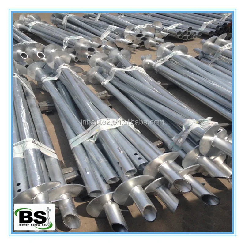 Round Shaft Steel Helical Anchor/helical Pier/screw Piles - Buy Round ...