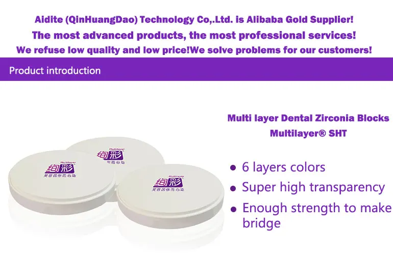 Aidite Dental Zirconia Blocks Full Crown And Coping Zirconia - Buy ...