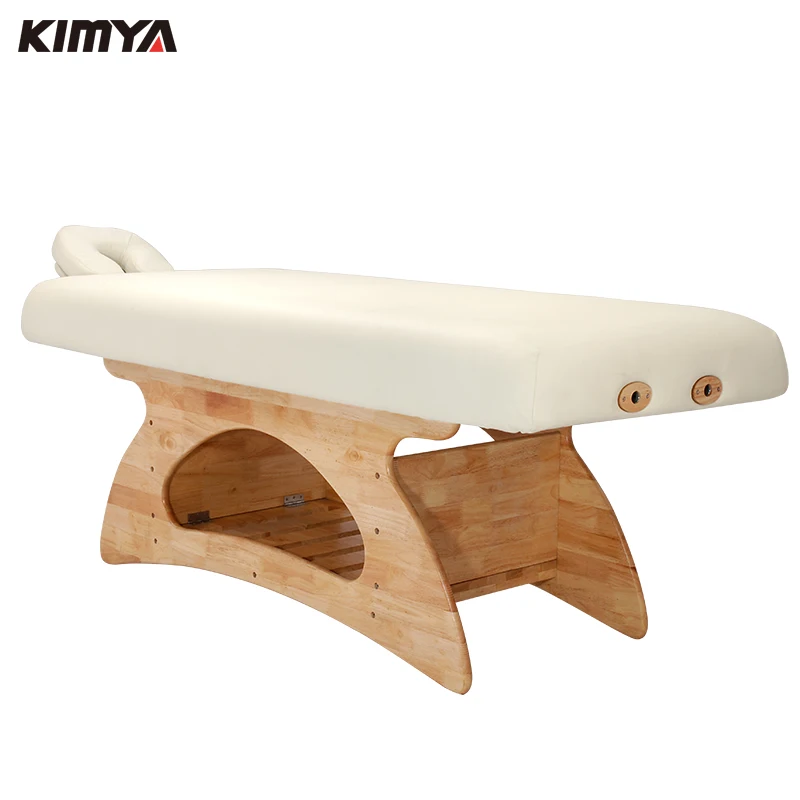 Wood Base Beauty Bed Facial Table Spa Chair/massage Bed Salon Furniture ...