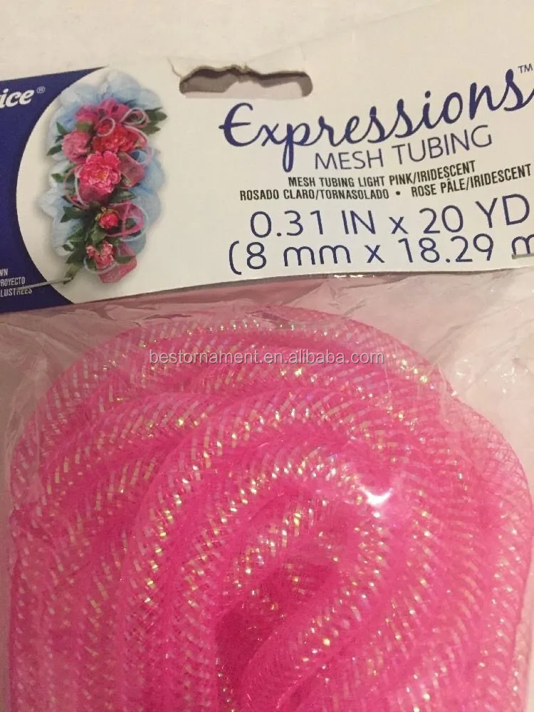 28 Colors 8mm Decorative Poly Mesh Tube Tubing Deco Poly Flex Ribbon ...