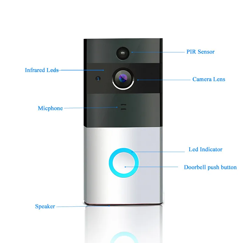 Wi-fi Video Door Phone Door Bell Wifi Doorbell Camera For Apartments Ip ...